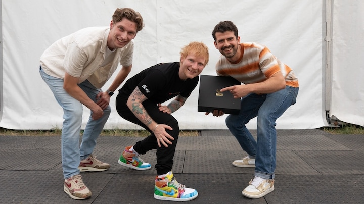 Sam mocht sneakers maken voor superster Ed Sheeran: 'Eigenlijk 3000 euro'